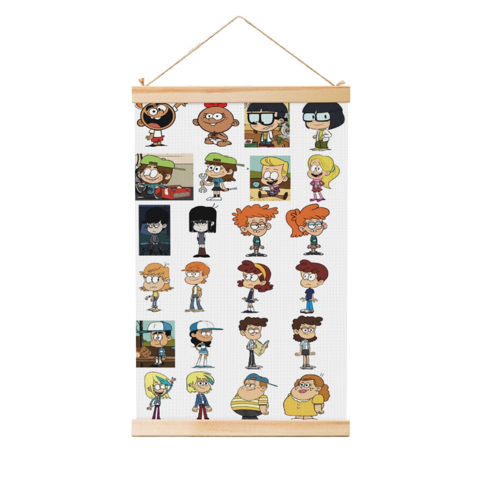 The Loud House Poster Canvas Wooden Shaft Hanging Poster Home Decor ...