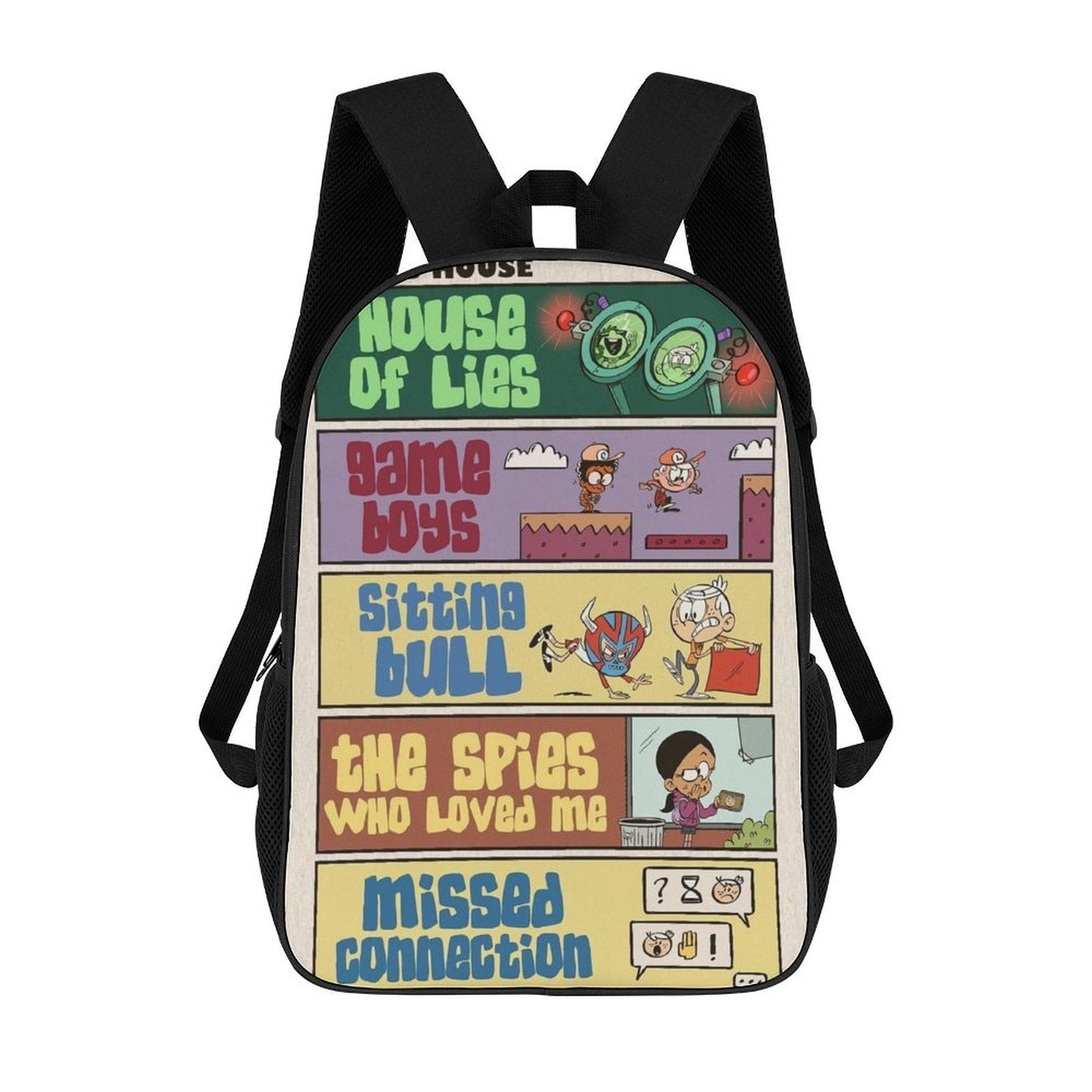 The_Loud_House Shoulder Backpack 17 Inch Schoolbag Anime For Boys Girls ...