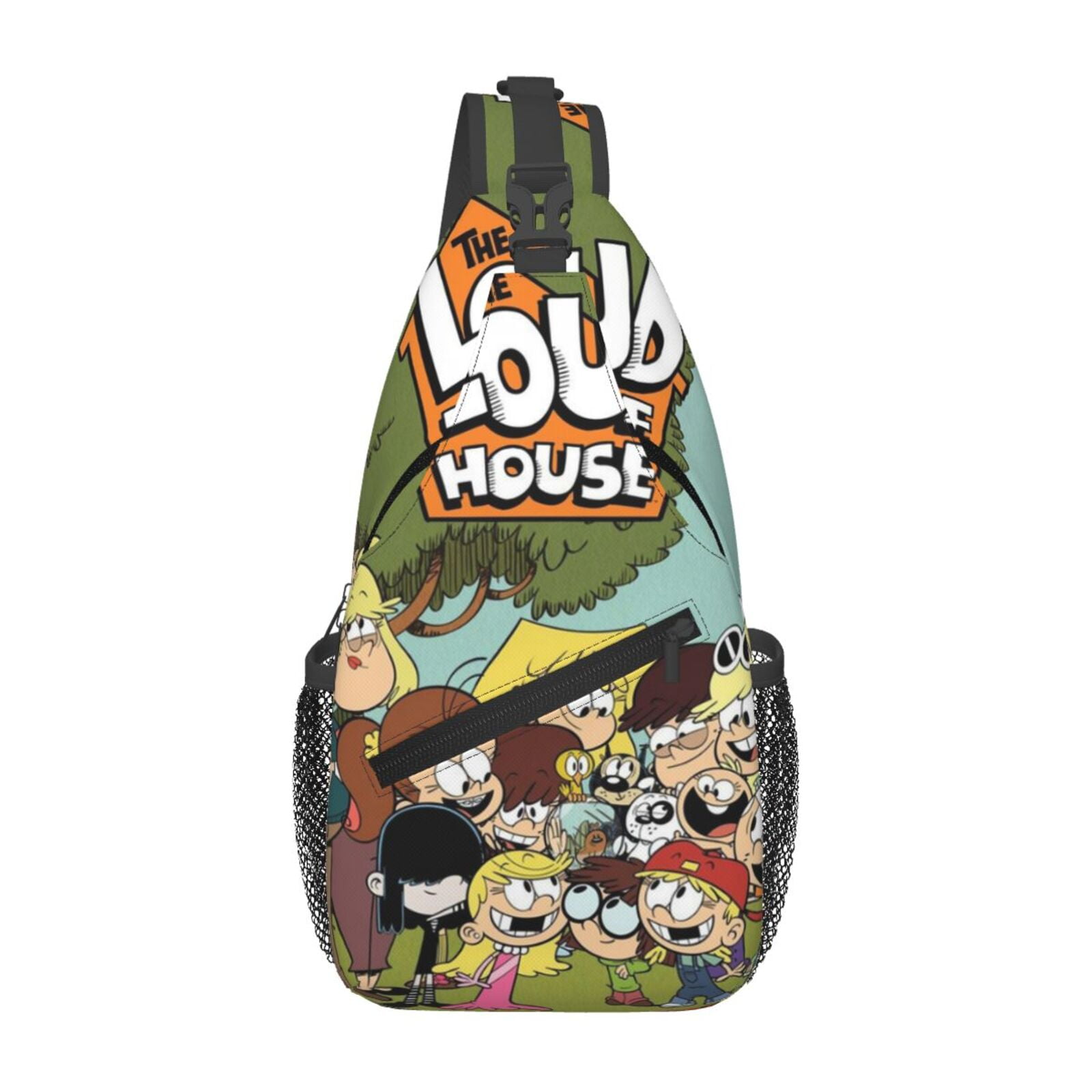 The Loud House Sling Backpack Travel Hiking Chest Bag Daypack ...