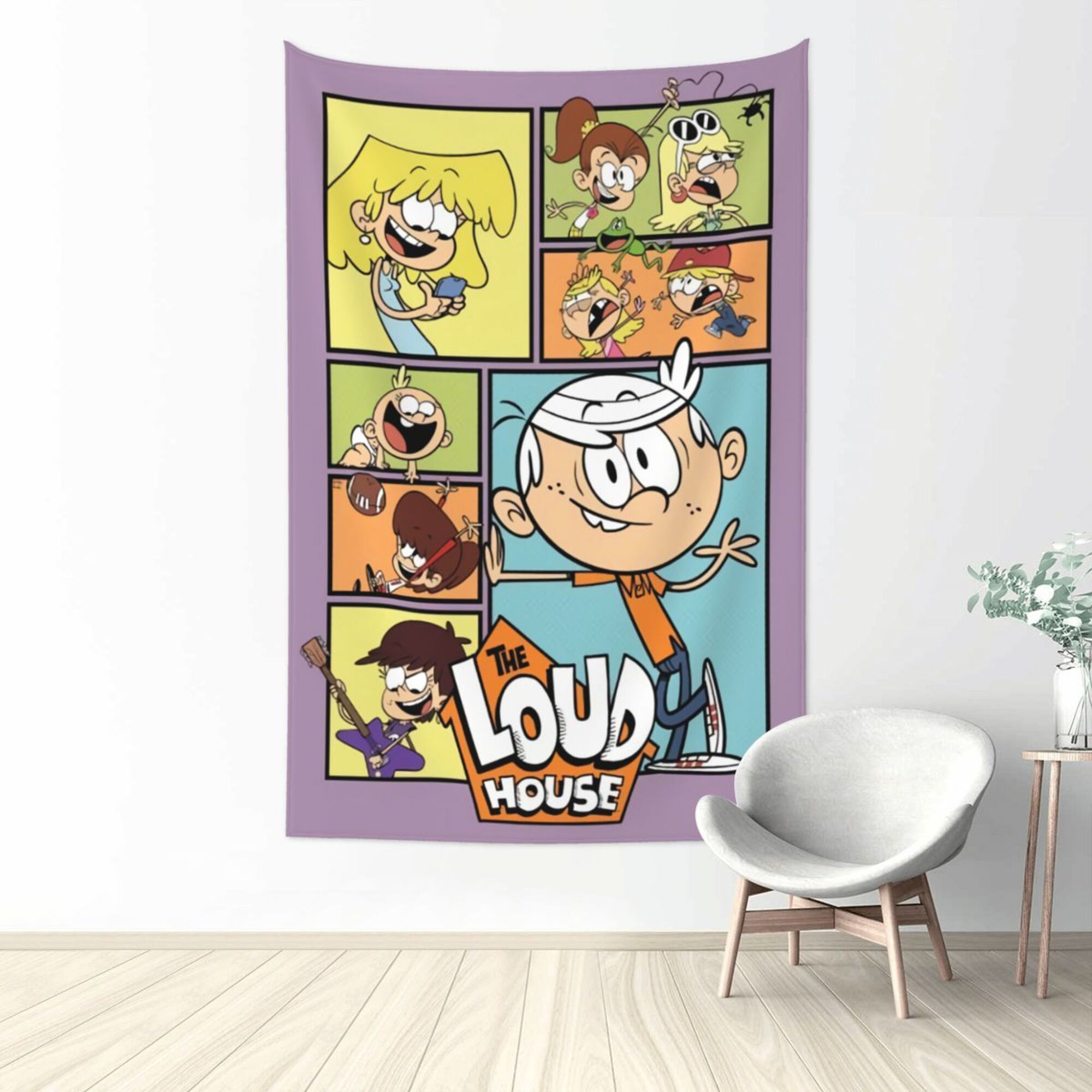The Loud House Tapestry Cartoon Print Wall Art Hanging Tapestry Anime ...