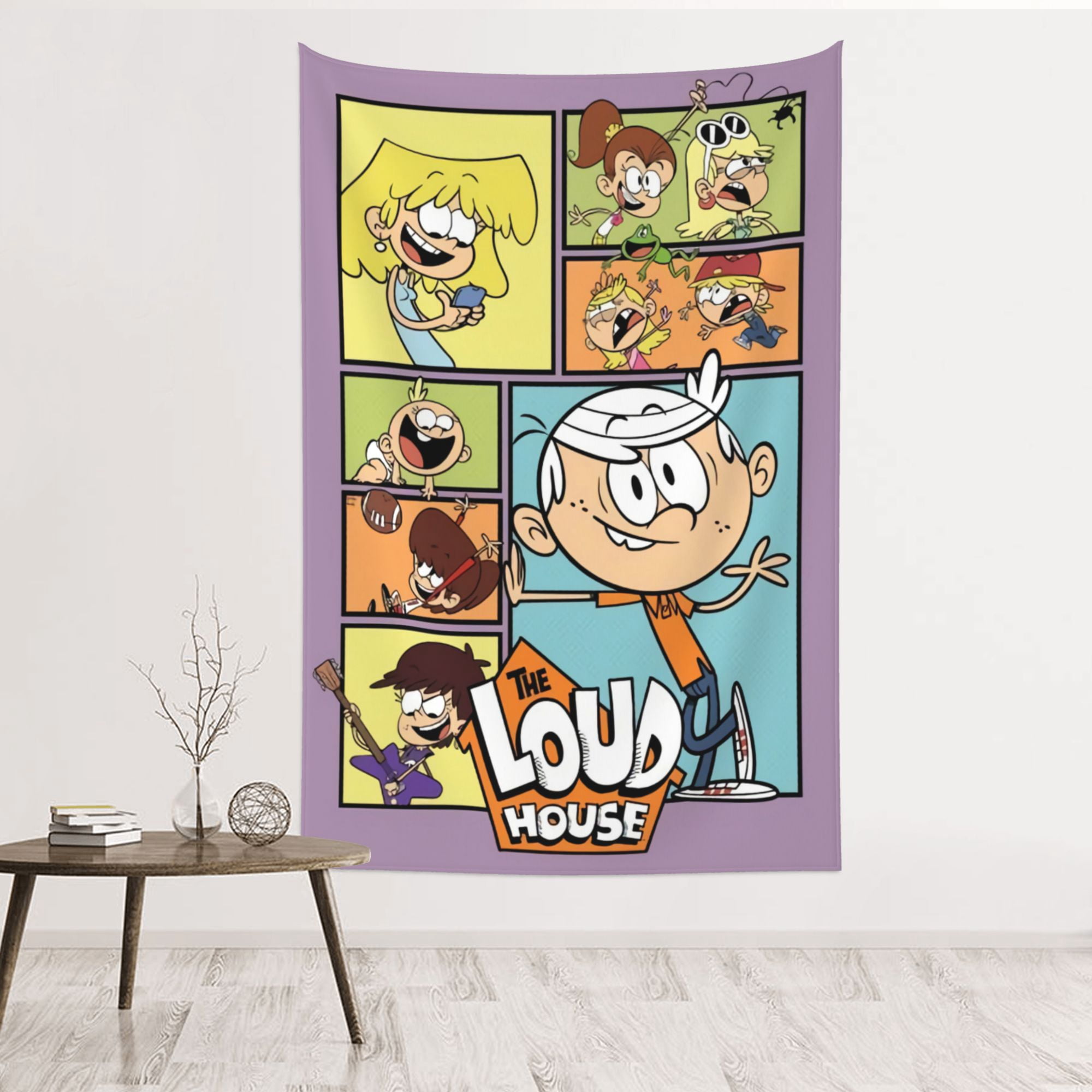 The Loud House Tapestry Wall Hanging, Art Poster Decor Tapestries for ...