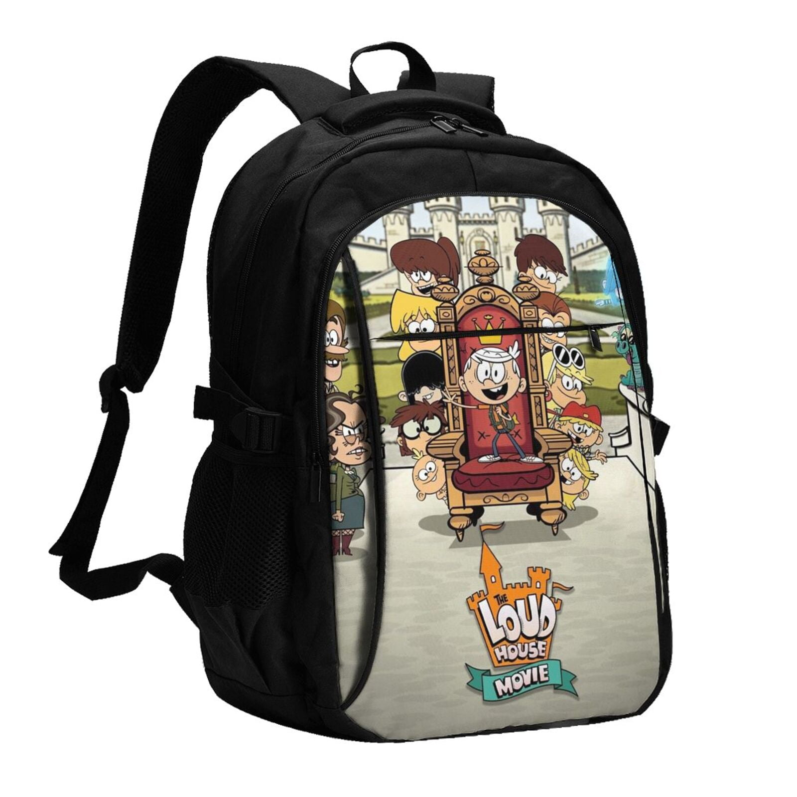 The Loud House Travel Backpack With Usb Port Stylish Unisex Hiking ...