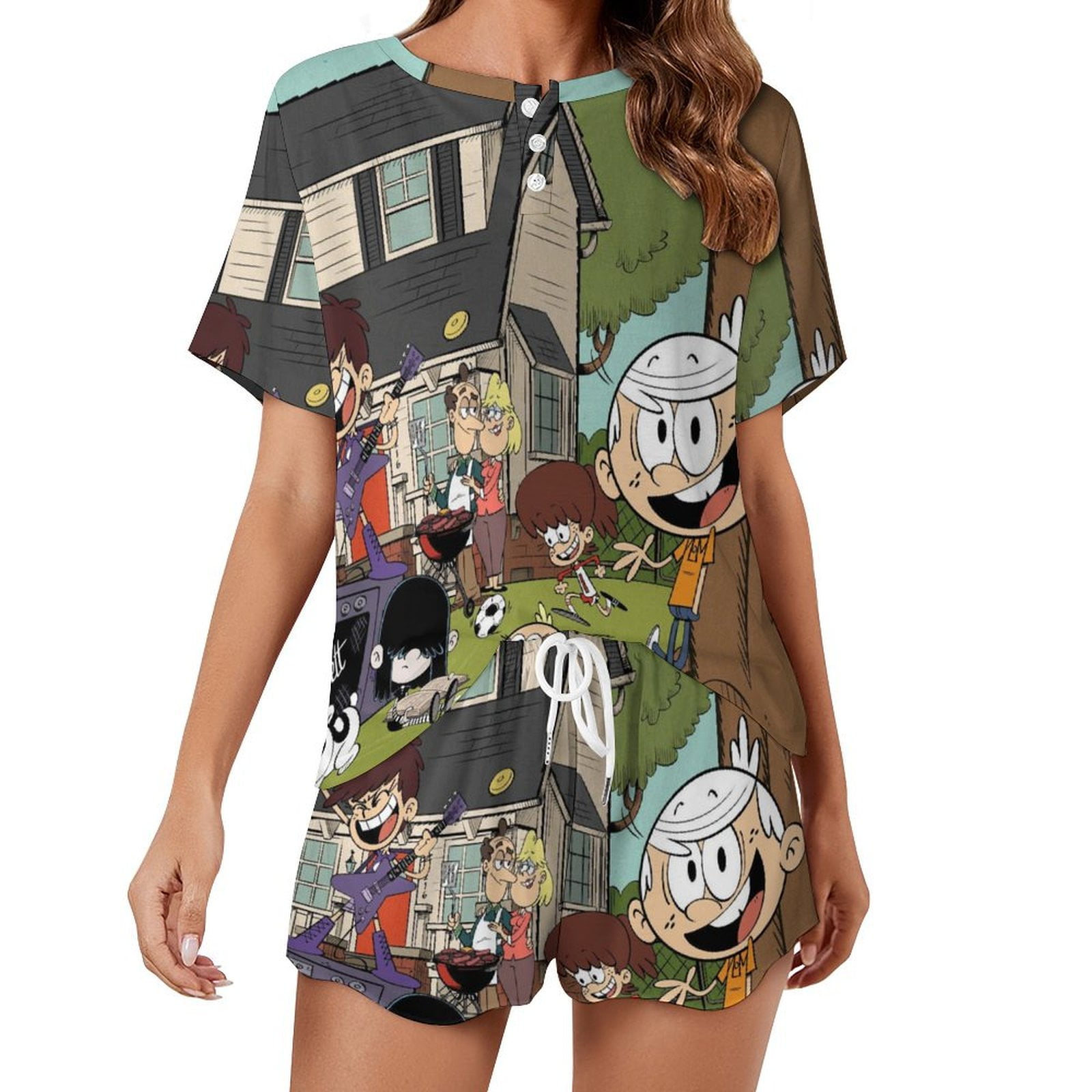 The Loud House Women Pajamas Set Loungewear Sleepwear 2 Piece PJ Sets ...