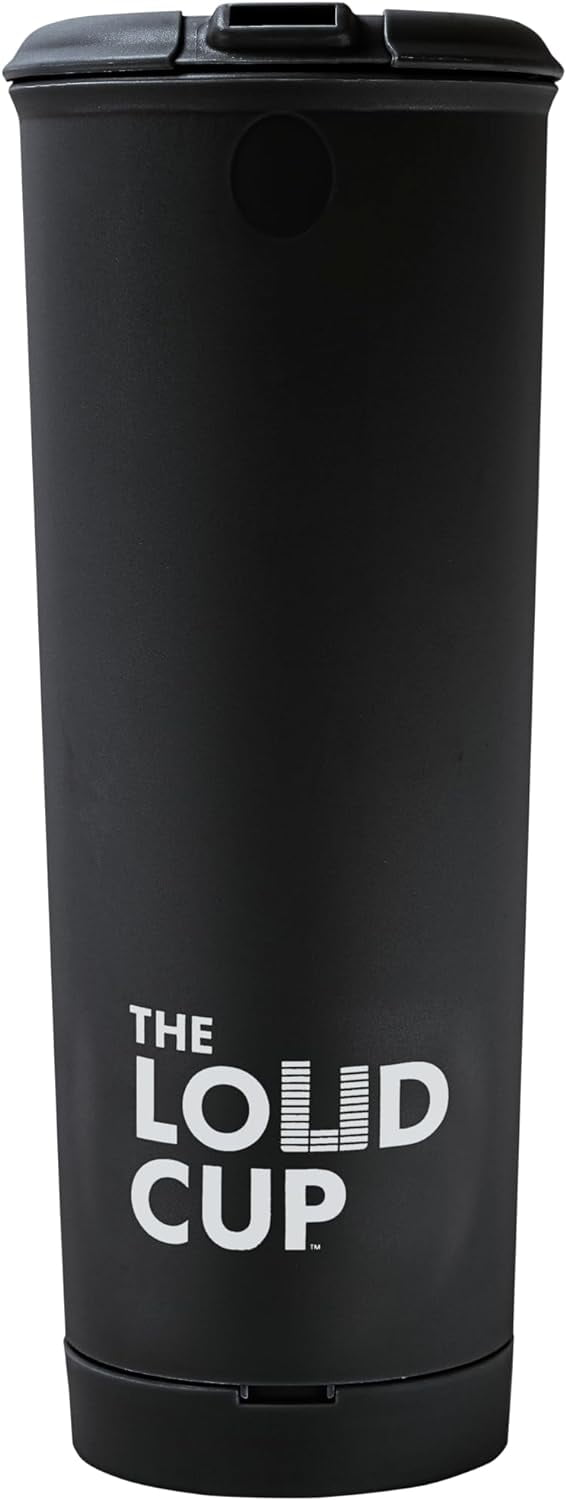 The LoudCup 20 oz Tumbler with Integrated Stadium Horn (Raven Black ...
