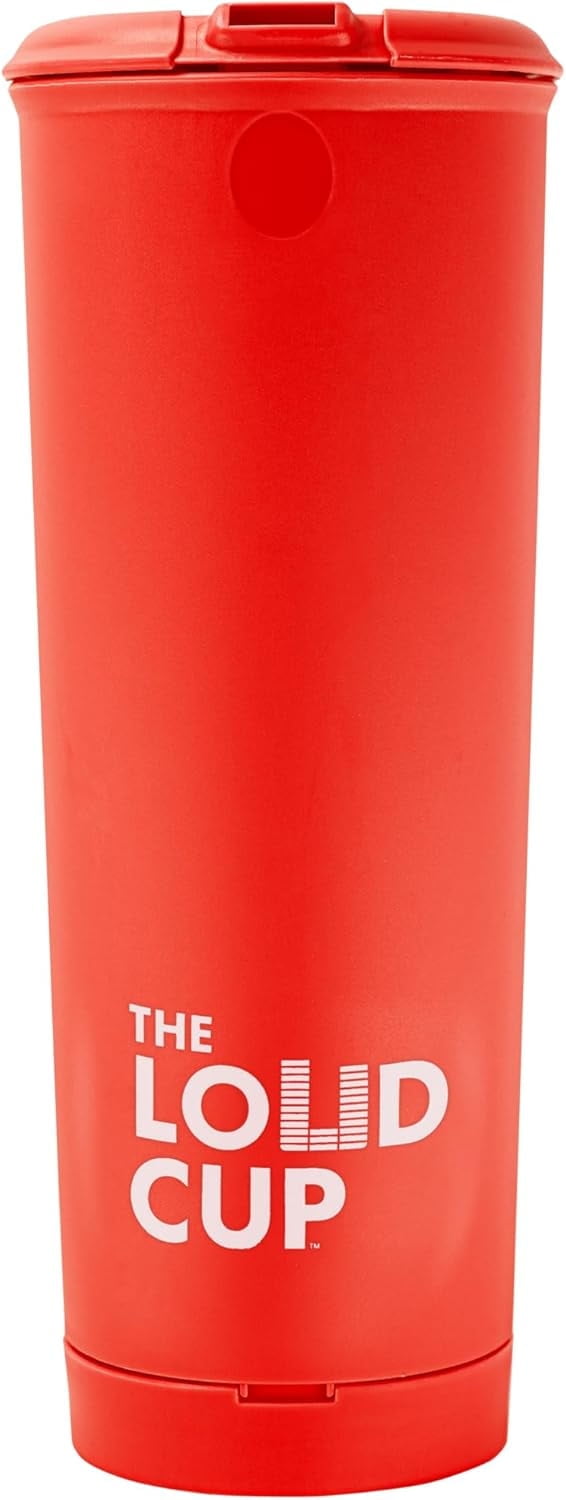The LoudCup 20 oz Tumbler with Integrated Stadium Horn (Rooster Red ...