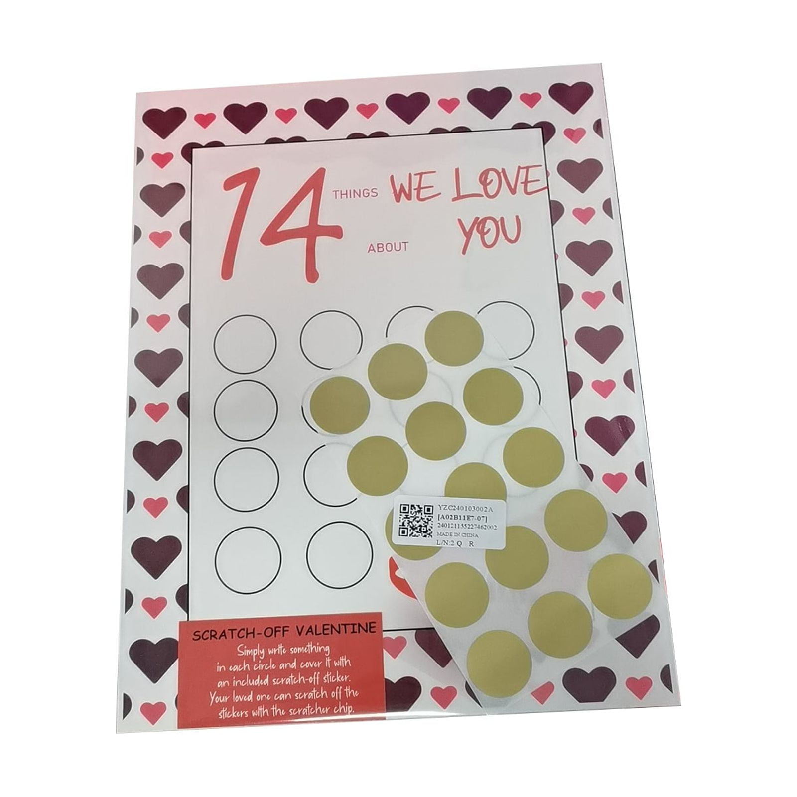 Valentine's Day Scratch Off 14 Things Valentine Scratch Off Print ...