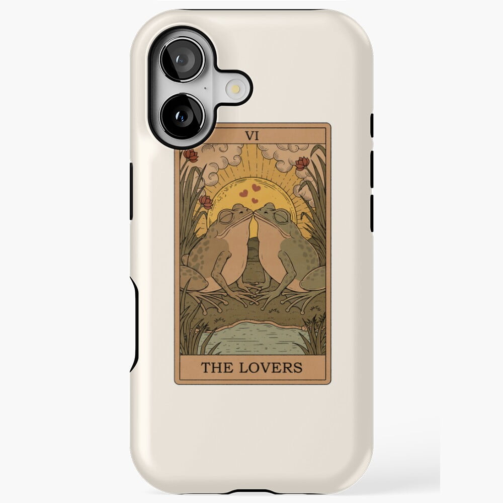 The Lovers Frog Tarot Card Art Compatible Phone Case for iPhone 11–17 ...