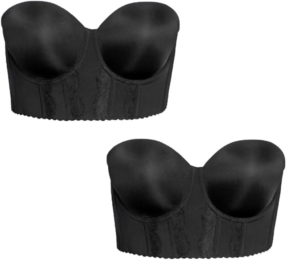 The Low Back Strapless Bra, Flavourg Women's Backless Bustier Bridal ...