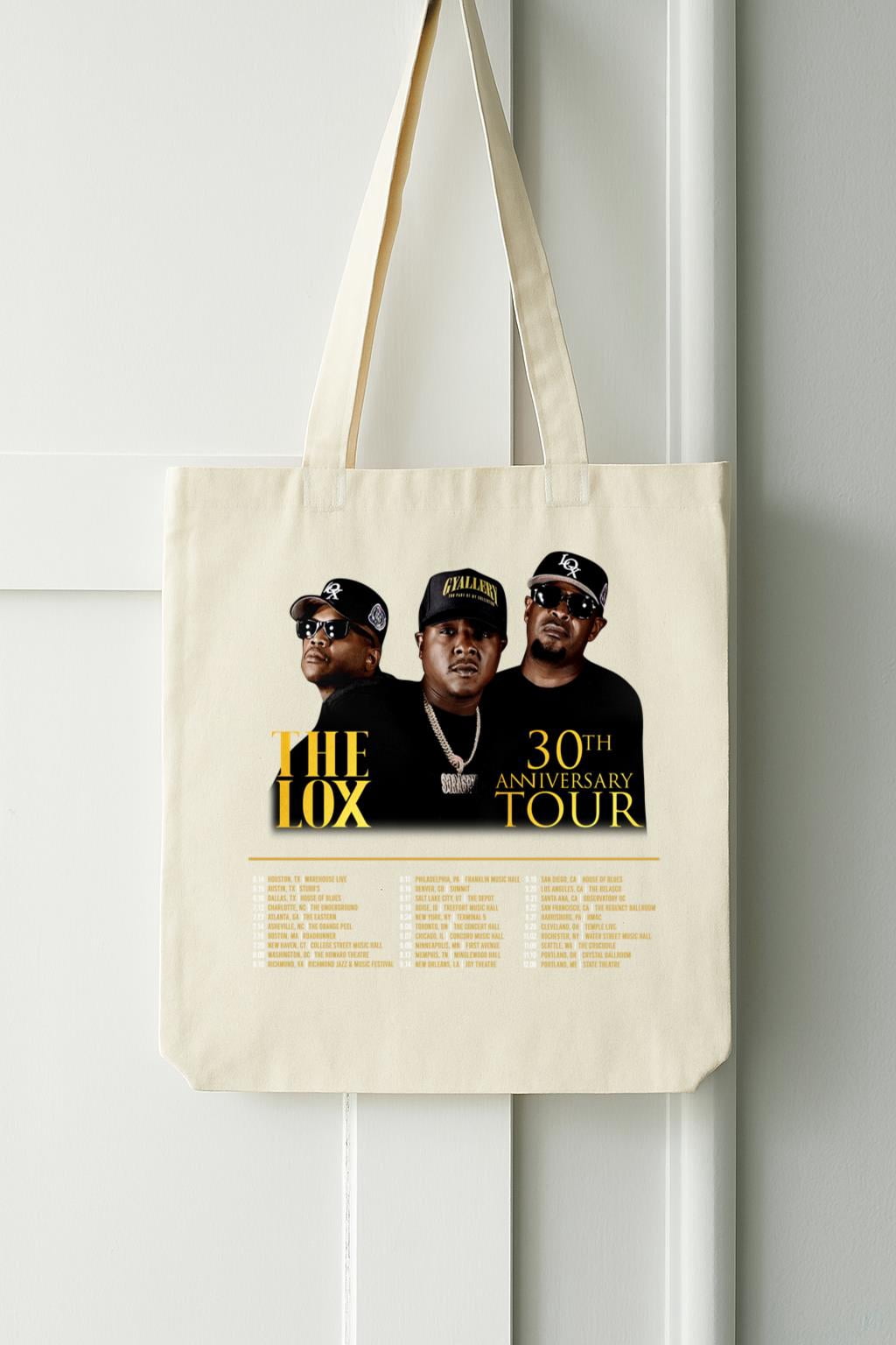 The Lox 30Th Anniversary Tour 2024 T- Bag, The Lox Band Fan Tote Bag ...