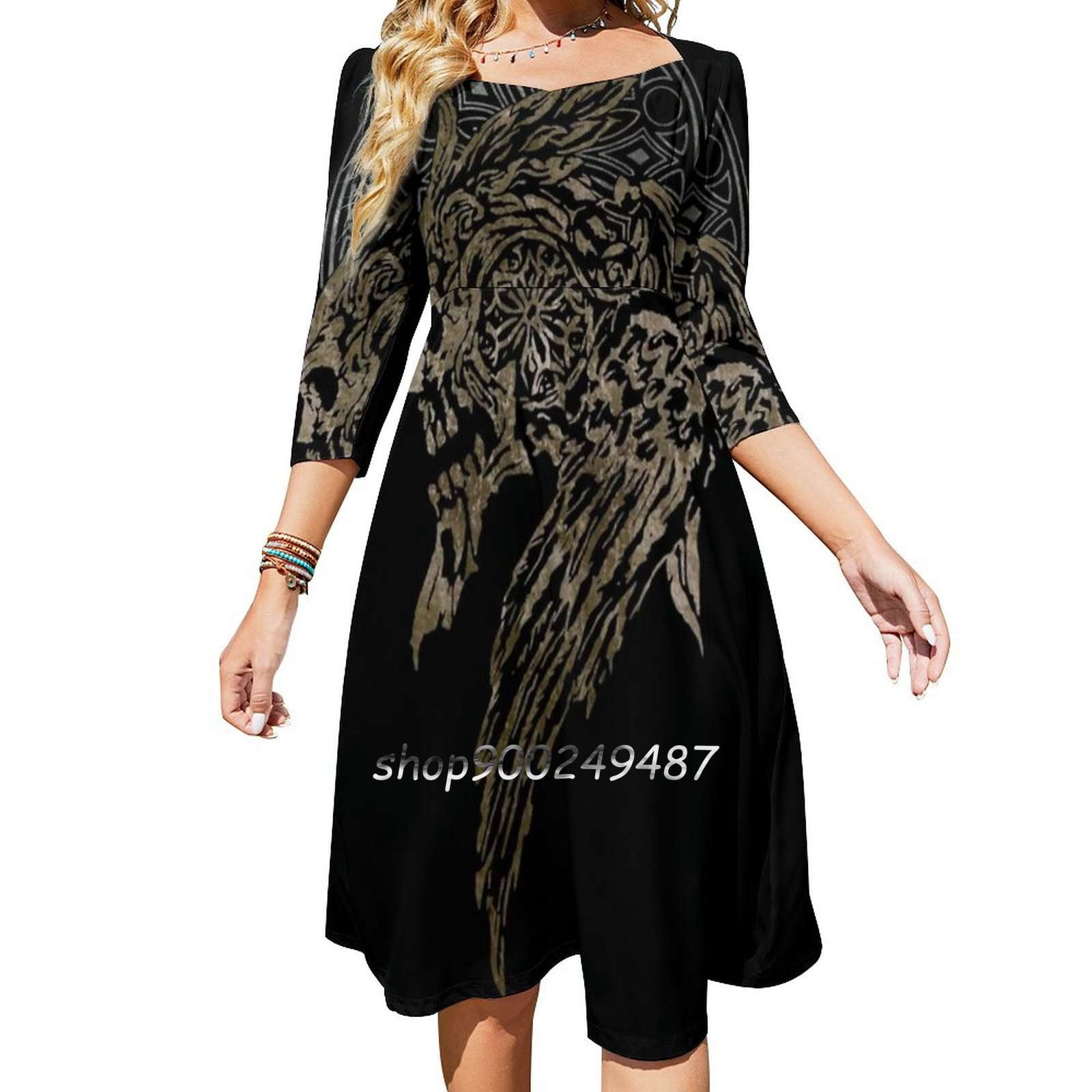 The Lucian Crest Sweetheart Knot Flared Dress Fashion Design Large Size ...