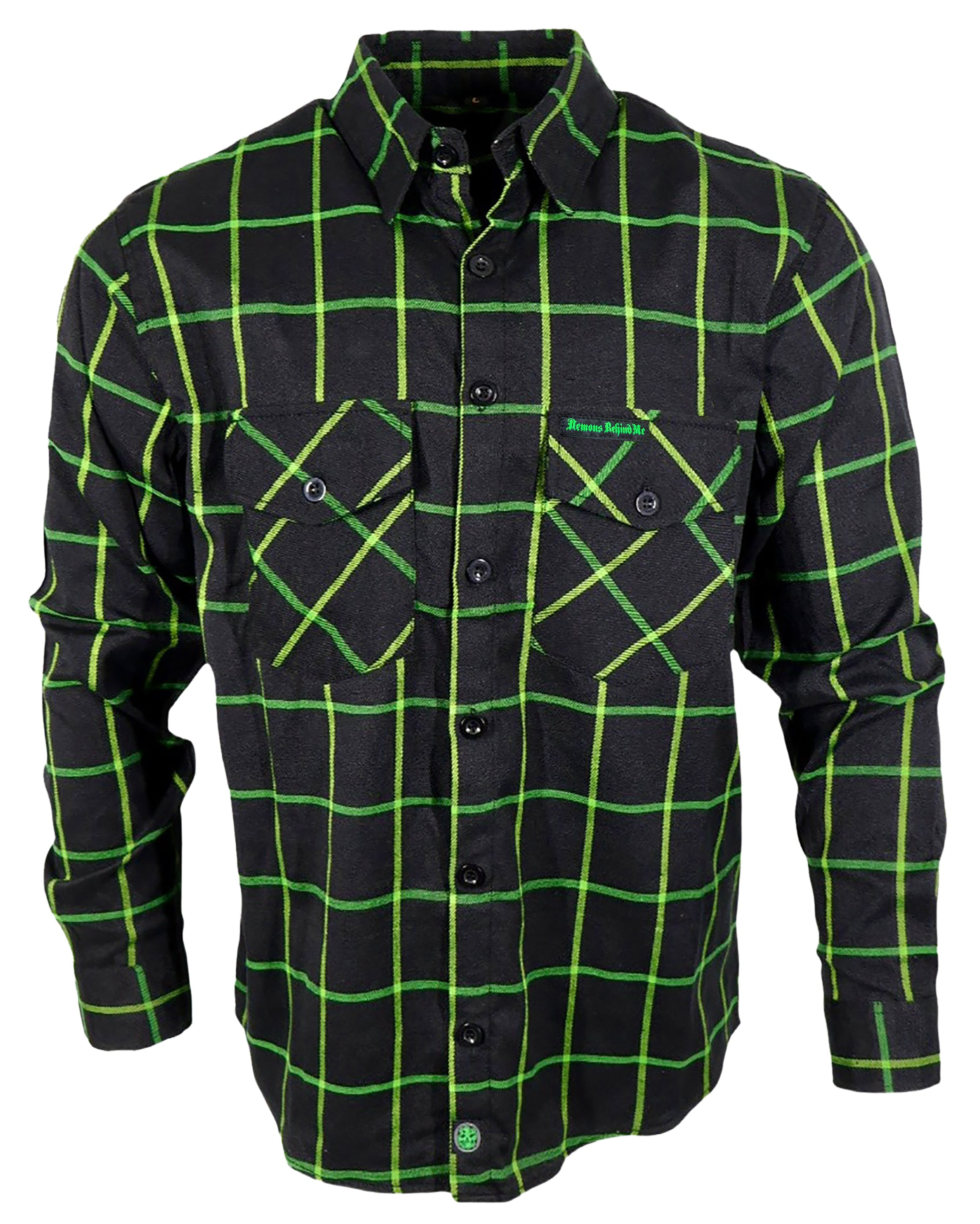 The "Lucky" Black & Green Flannel (Hidden Snap Collars) - Walmart.com