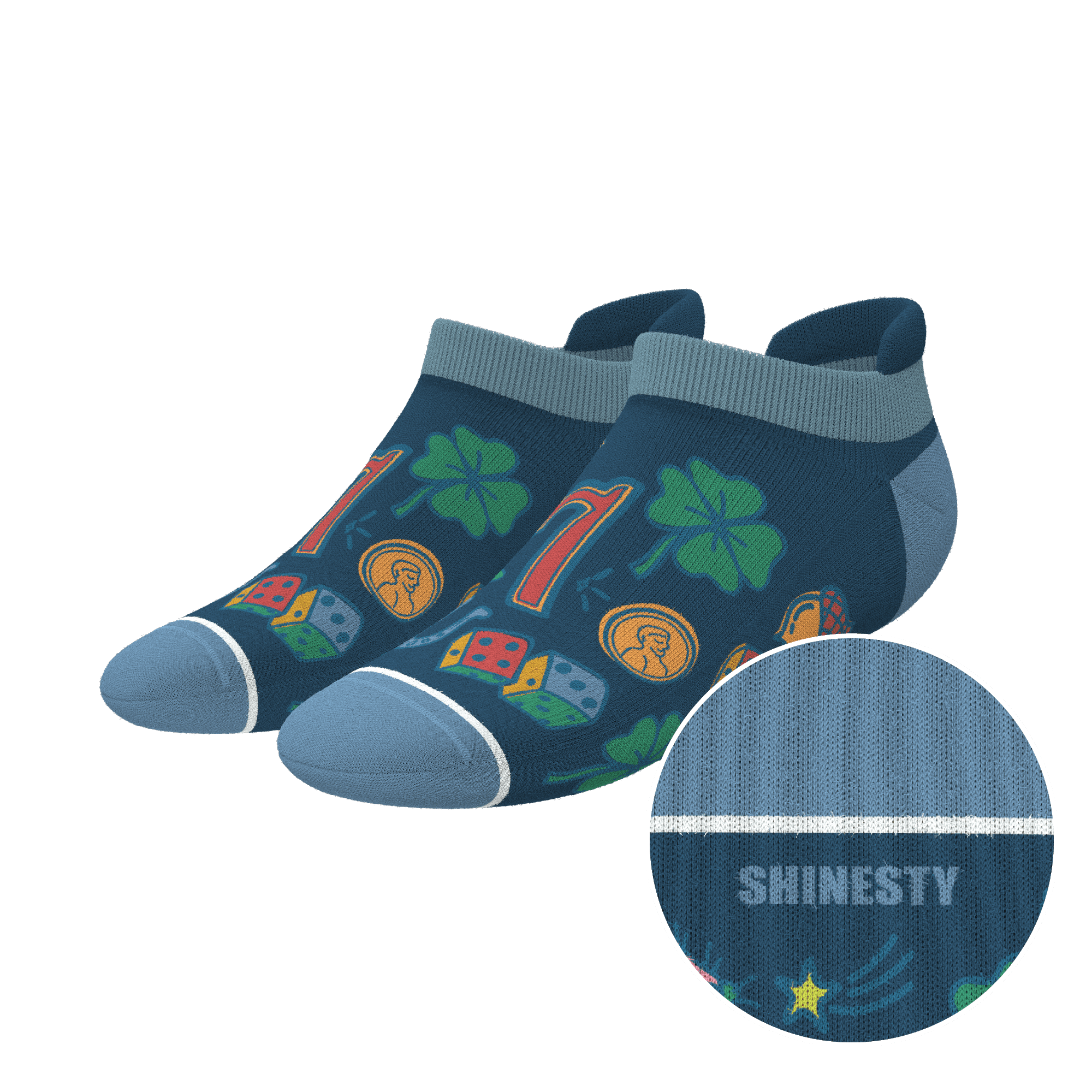 The Lucky Duck - Shinesty Lucky Symbols Heel Hammock Ankle Socks Large ...