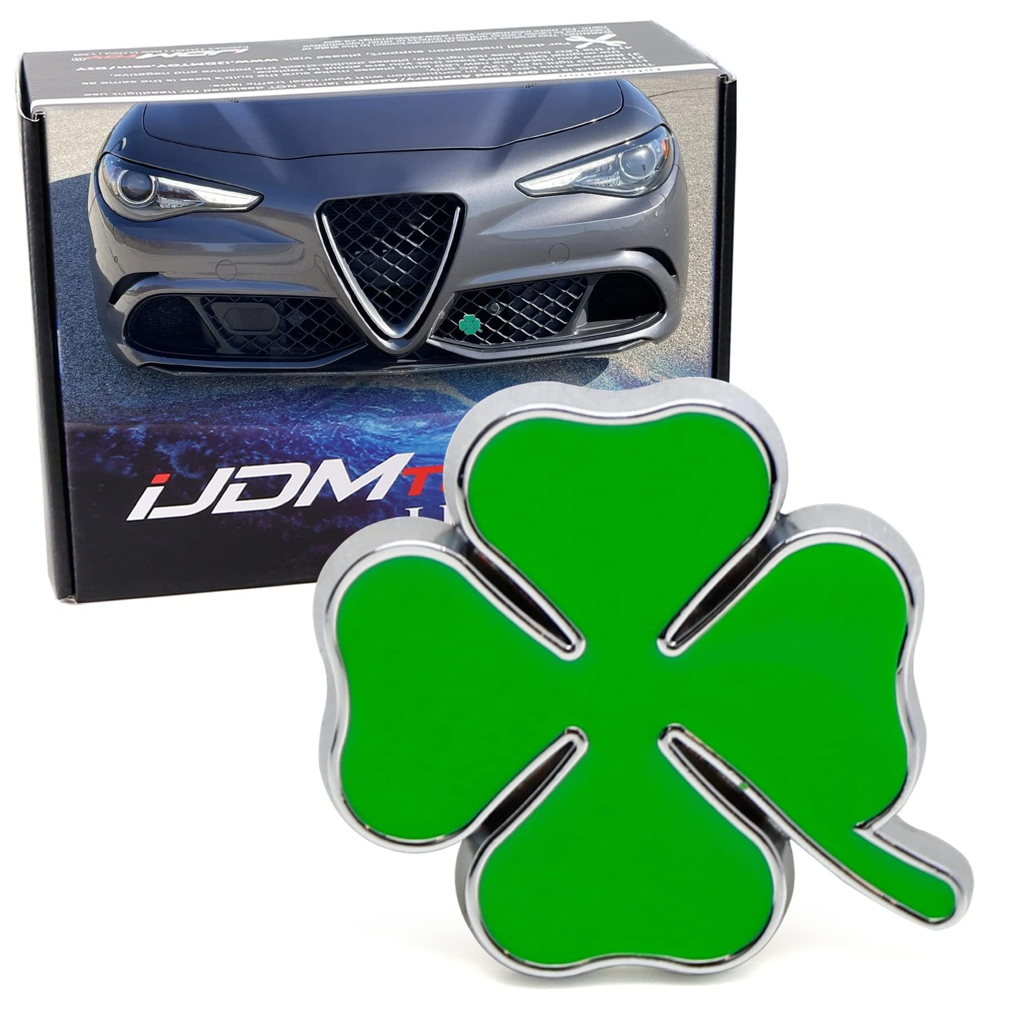 The Lucky Quadrifoglio Four Leaf Clover Cloverleaf Emblem Badge w ...