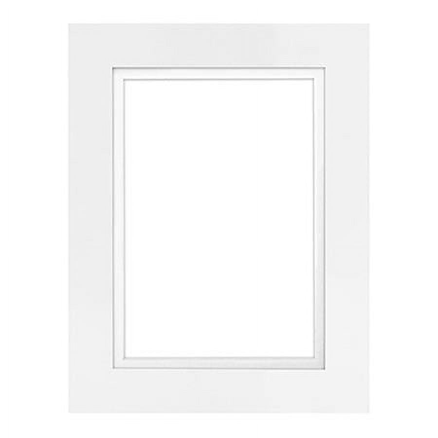 The MODERN Seamless white wood skinny mat 8x10 8x10 frame by Framatic ...