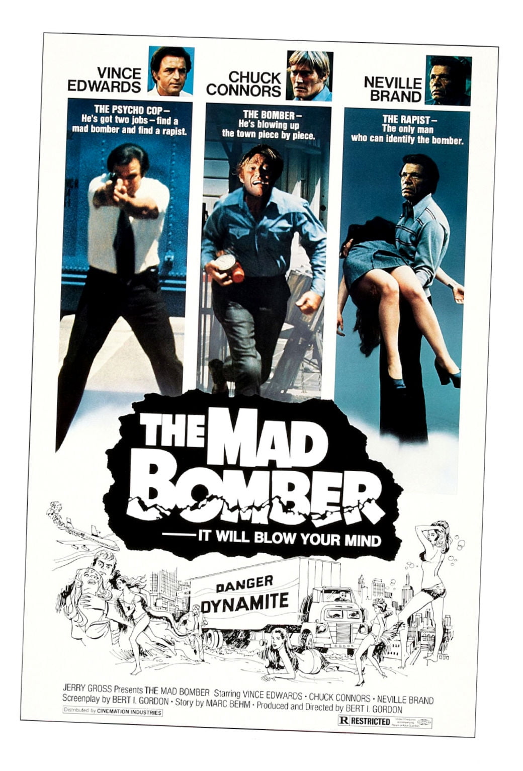 The Mad Bomber Movie poster Metal Sign 8inx 12in Print on Metal 8x12 ...