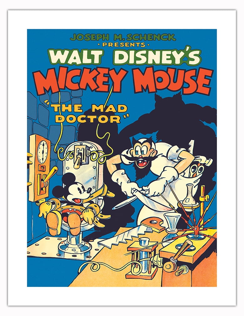 The Mad Doctor - Starring Mickey Mouse - Vintage Film Movie Poster c ...