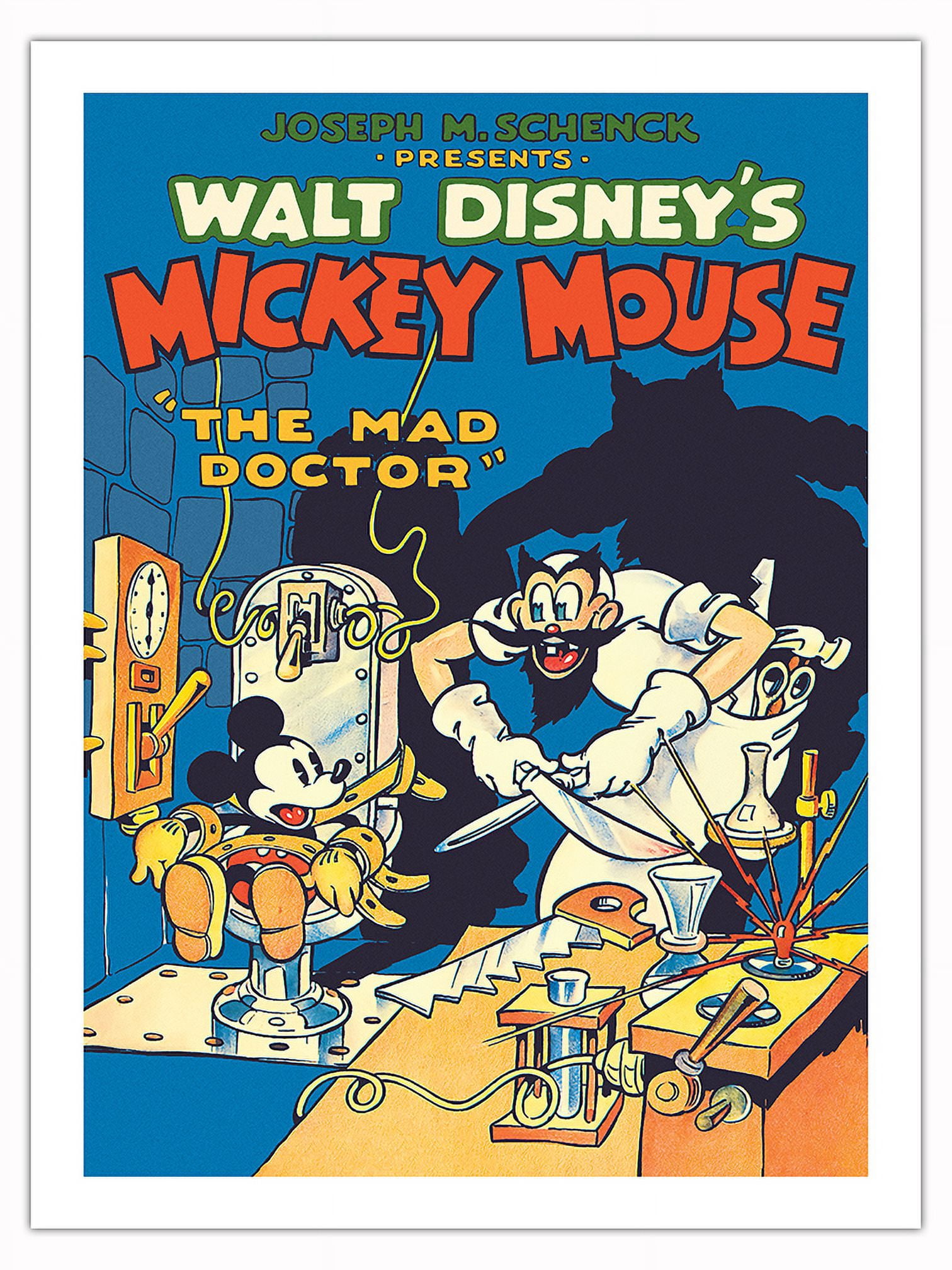 The Mad Doctor - Starring Mickey Mouse - Vintage Film Movie Poster c ...