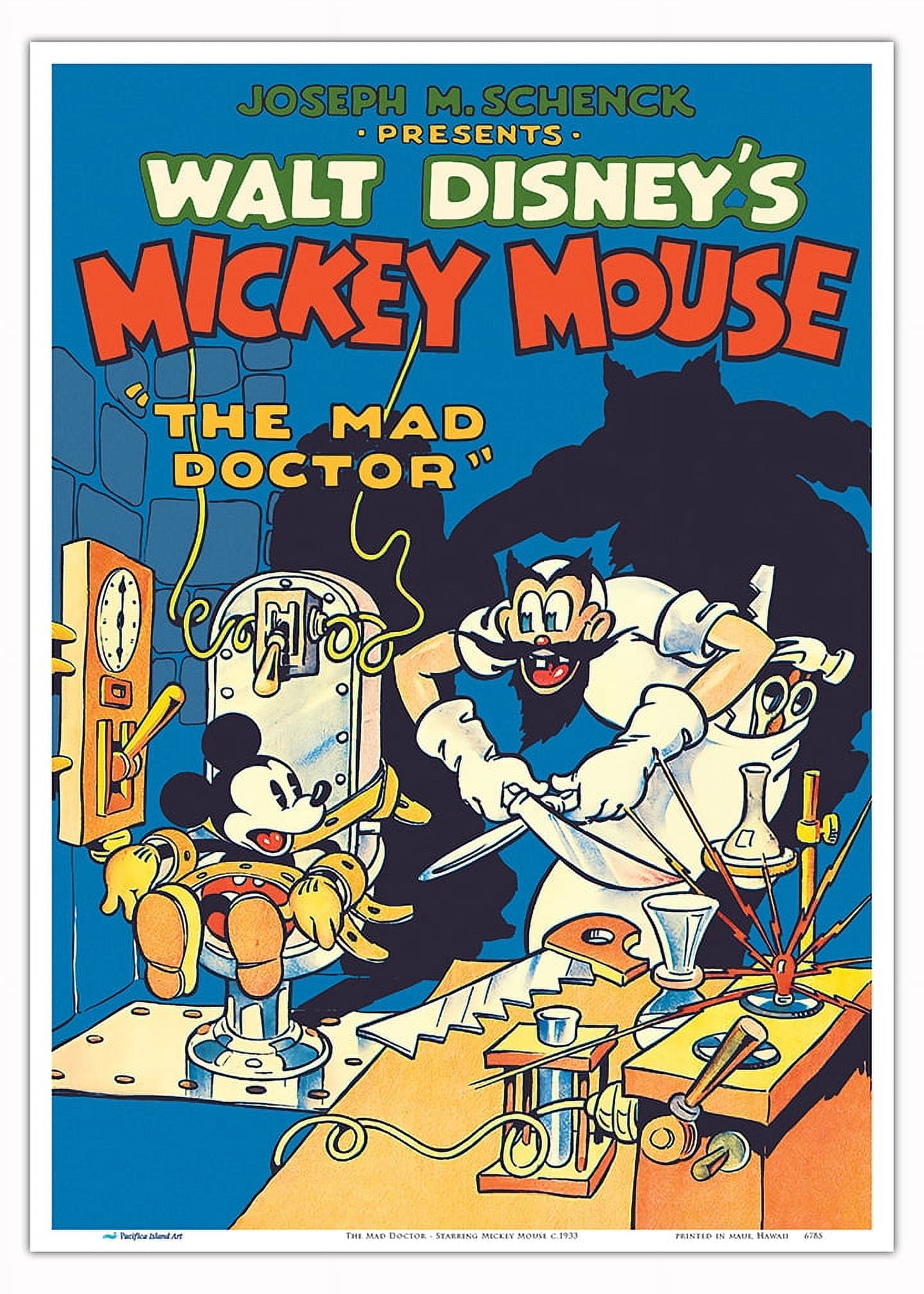 The Mad Doctor - Starring Mickey Mouse - Vintage Film Movie Poster c ...