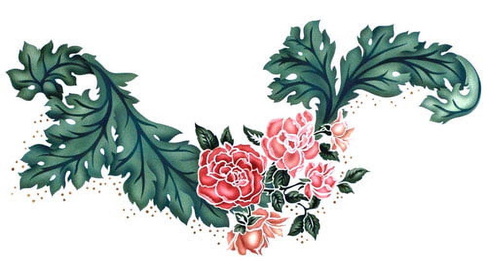The Mad Stencilist Bough of Roses Wall Stencil; TMS304 - Walmart.com