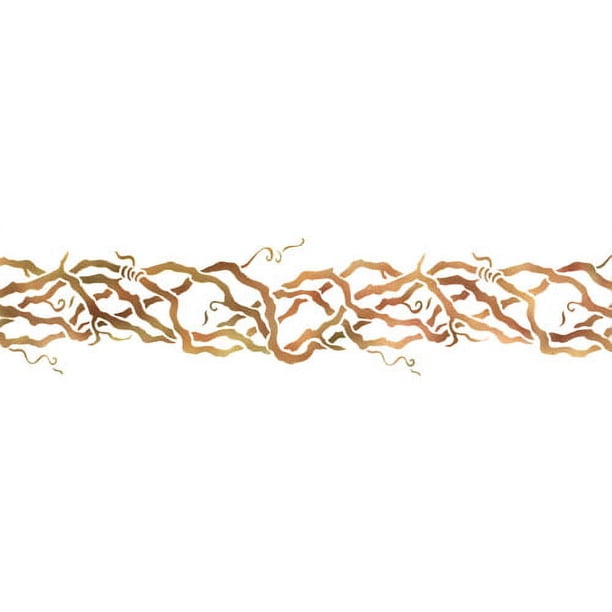The Mad Stencilist Grapevine Border Wall Stencil; TMS409 - Walmart ...
