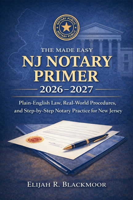The Made Easy NJ Notary Primer 2026 - 2027: Plain-English Law, Real ...