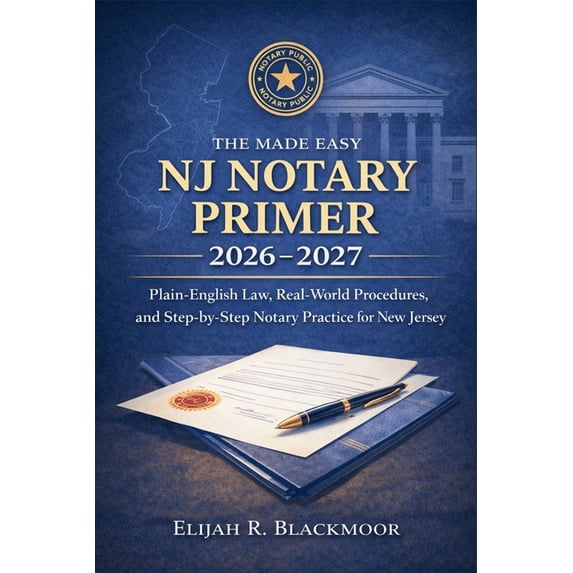 The Made Easy NJ Notary Primer 2026 - 2027: Plain-English Law, Real ...