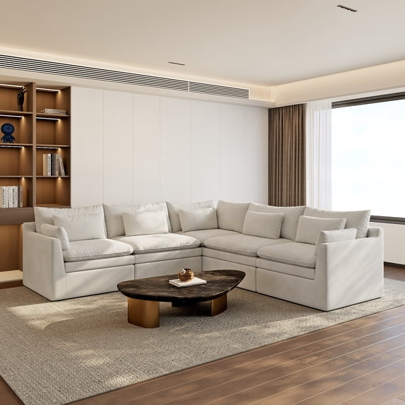 The Magic Home 117" Modular Sectional Couch, Cloud Couch, Deep Seat ...