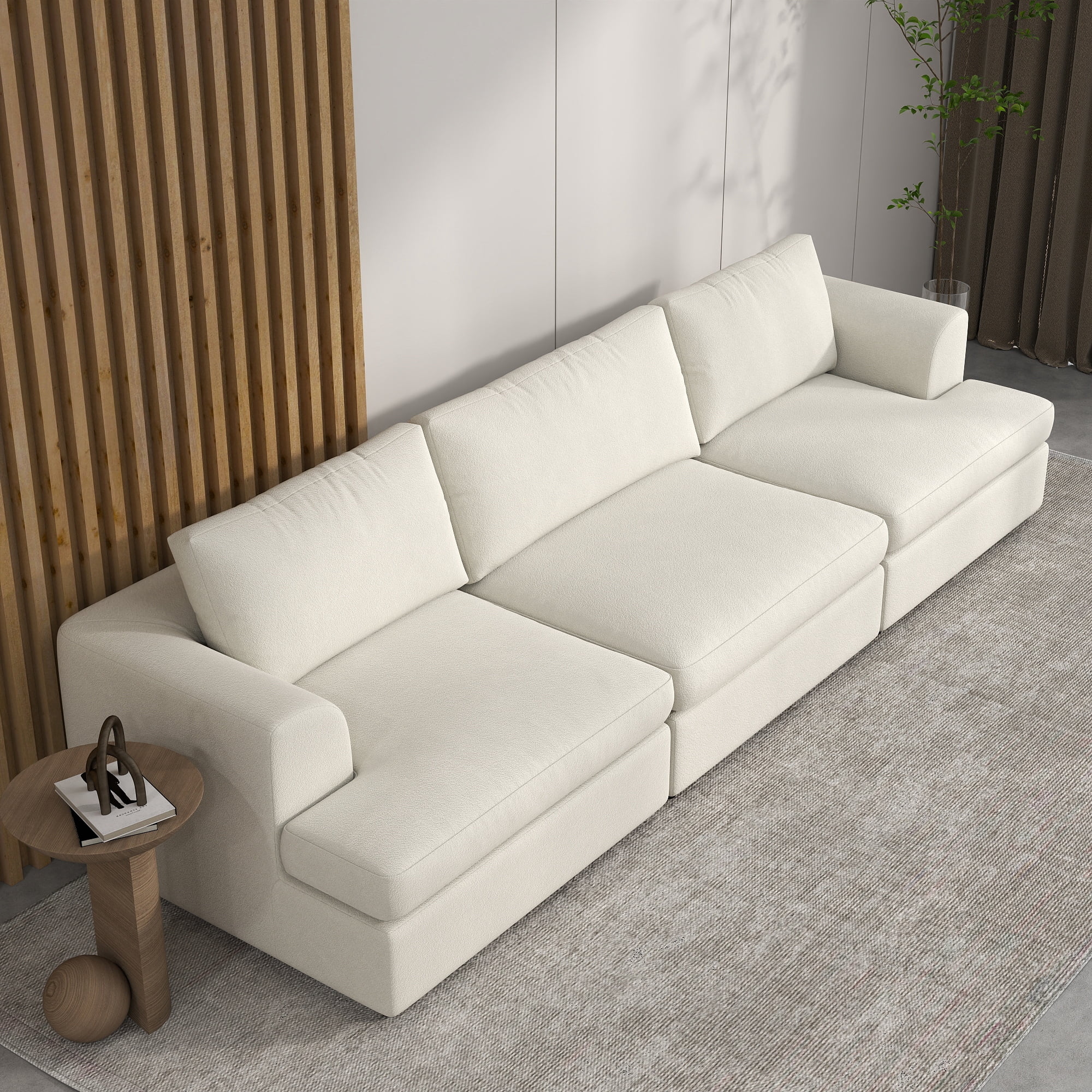 The Magic Home 118" Modern Oversized Sectional Couch, Deep Seating ...