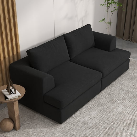 The Magic Home 78" Modern Bouclé Modular Sectional Sofa, Deep Seat ...