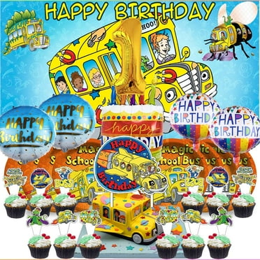 The Magic School Bus Birthday Plates Supplies Decorations Decor ...