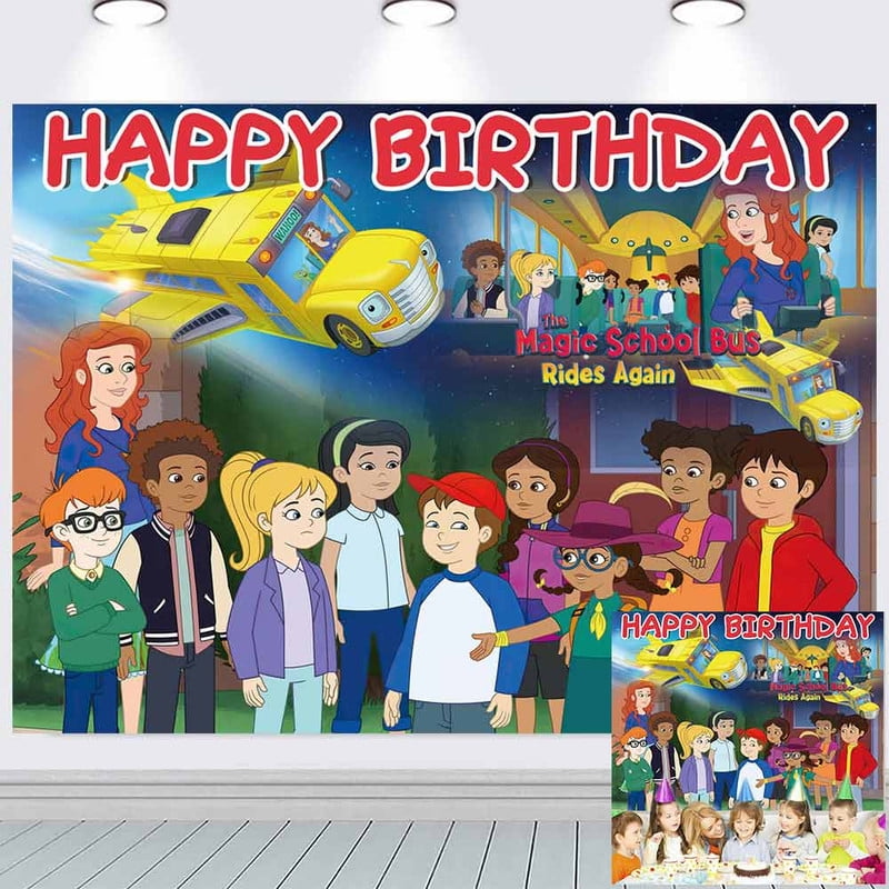 The Magic School Bus Backdrop Banner Party Supplies Post Birthday ...