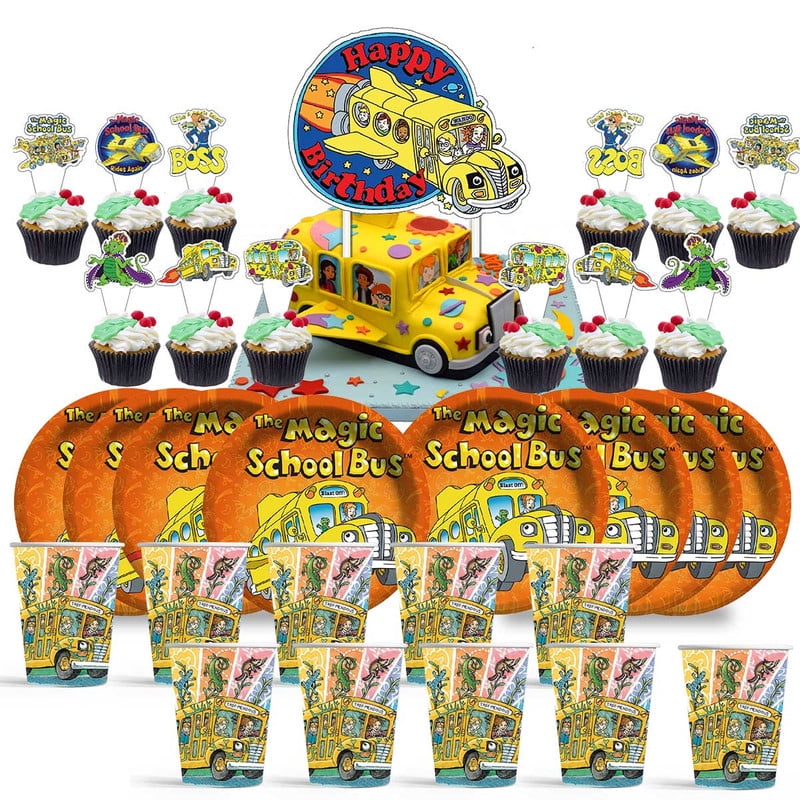 The Magic School Bus Birthday Cups Party Supplies Plates Decorations ...
