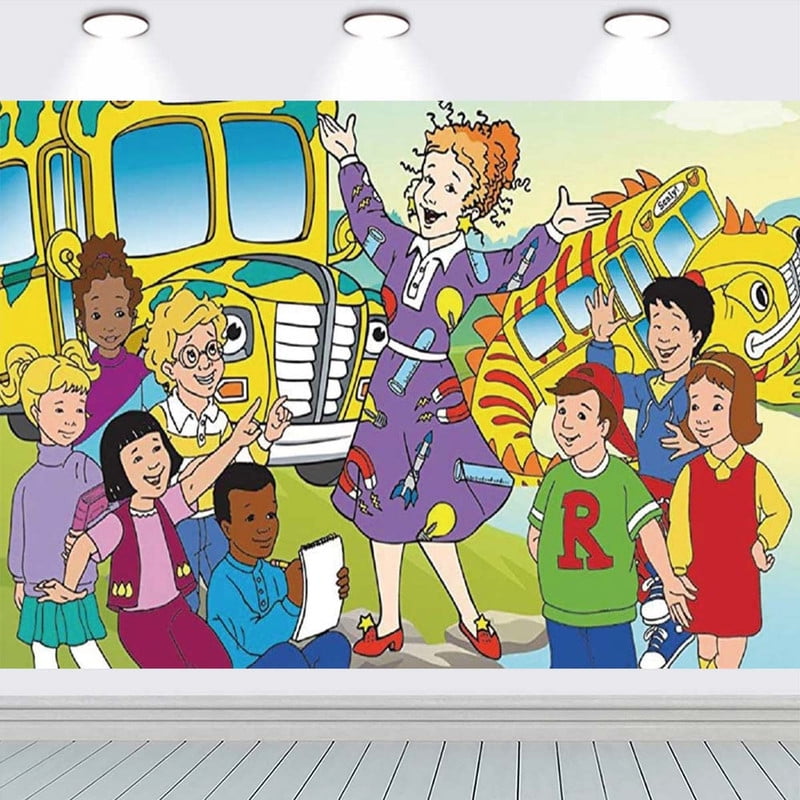 The Magic School Bus Party Supplies Background Backdrop Taspestry ...