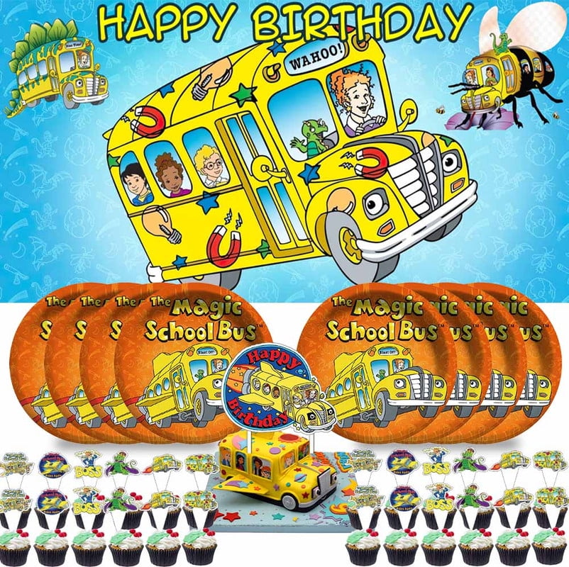 The Magic School Bus Party Supplies Birthday Decorations Plates Banner ...