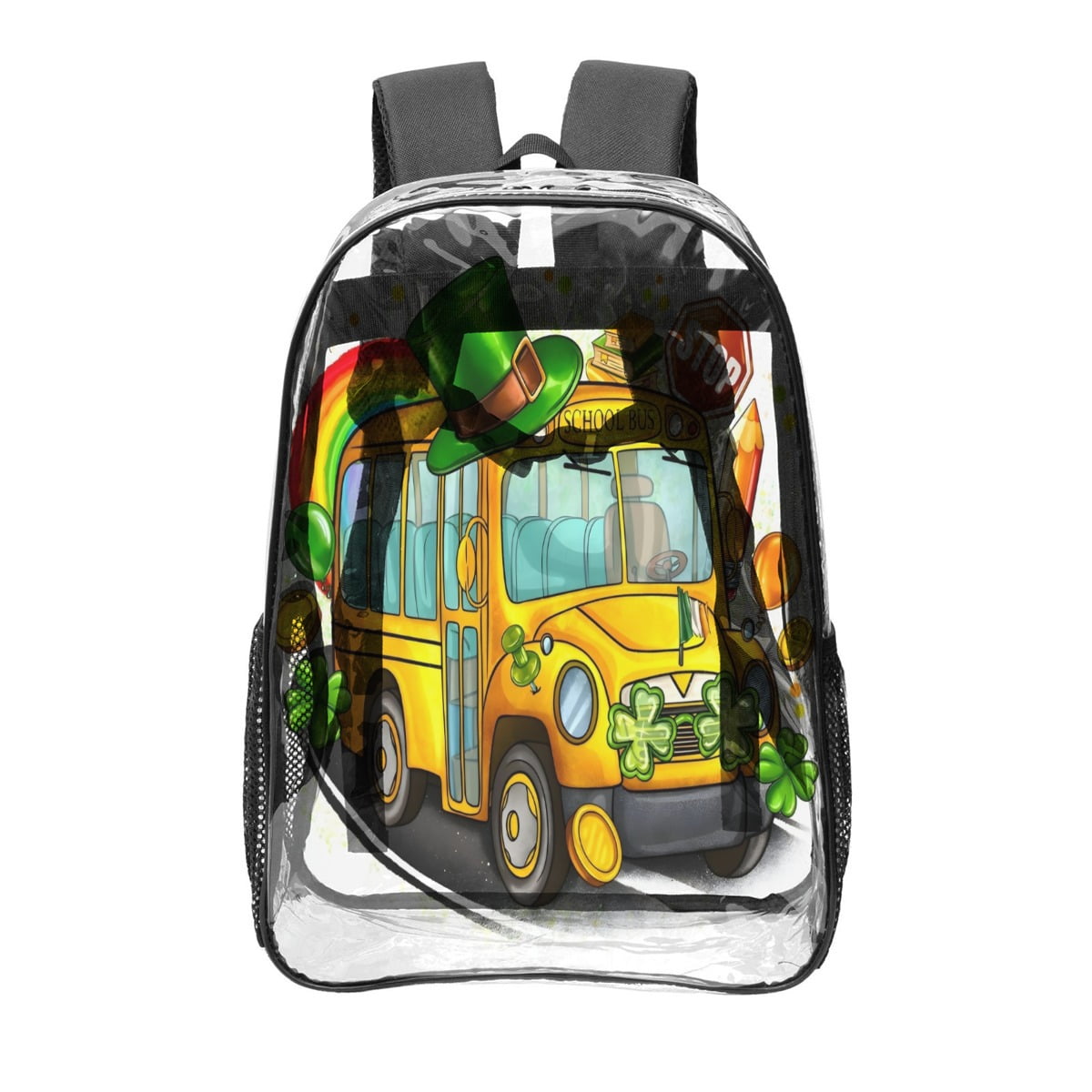 The Magic School Bus Pattern Transparent Backpack Lightweight And ...