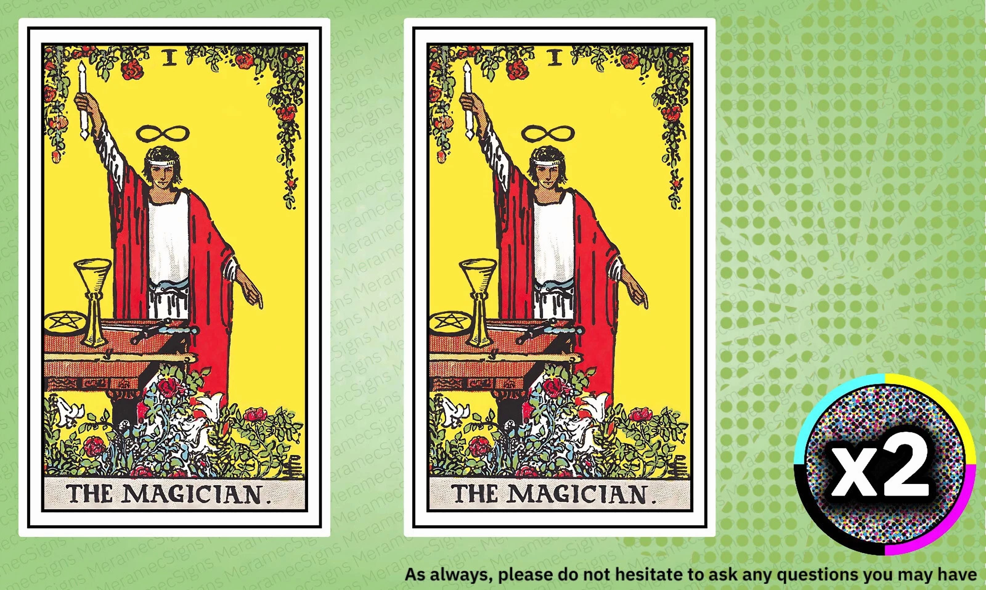 The Magician 3.5" X2 Tarot Vinyl Sticker Decal Car Window Laptop Occult ...