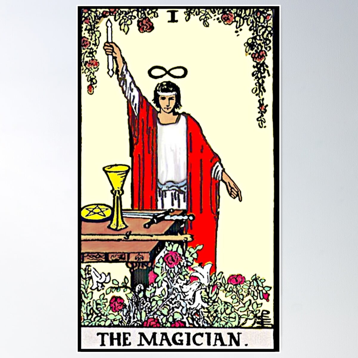 The Magician Rider Waite Tarot Fanart Poster Wall Art, Modern Wall ...