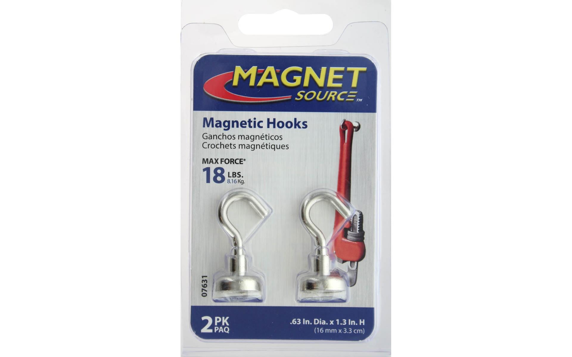 The Magnet Source Magnet Hook .63" 18# 2pc - Walmart.com