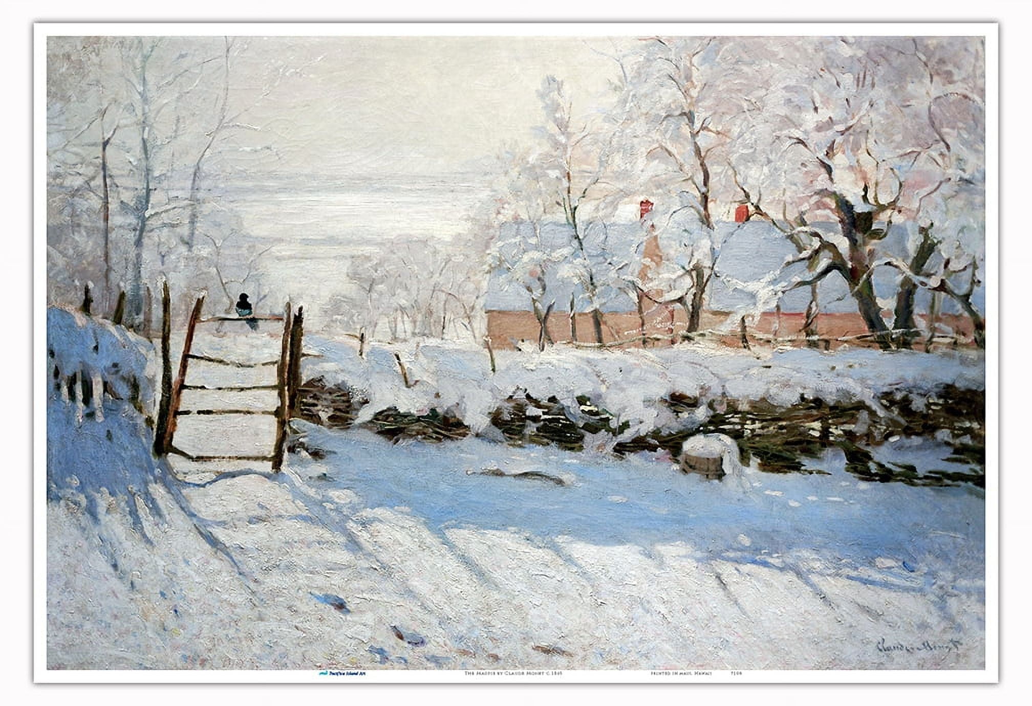The Magpie - From an Original Color Painting by Claude Monet c.1869 ...