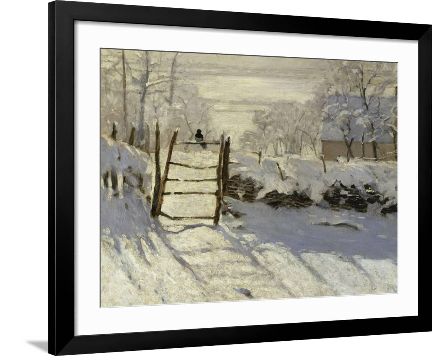 Art.com The Magpie, c.1869 Giclee Print by Claude Monet, Black Frame ...