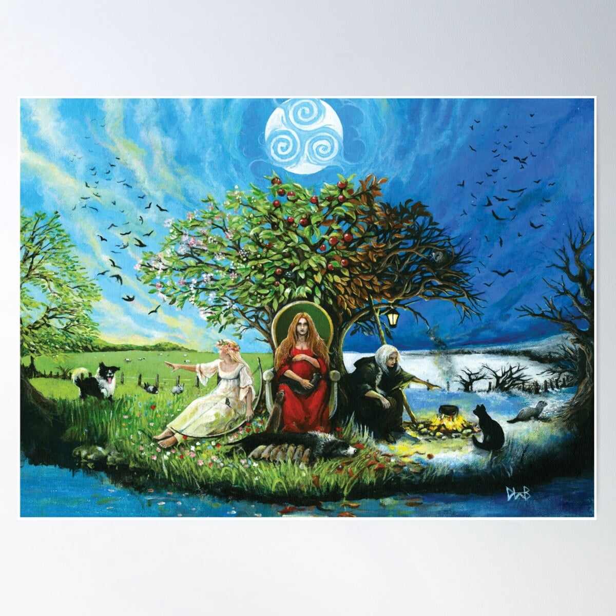 The Maiden, The Mother, And The Crone Poster Wall Art, Modern Wall ...