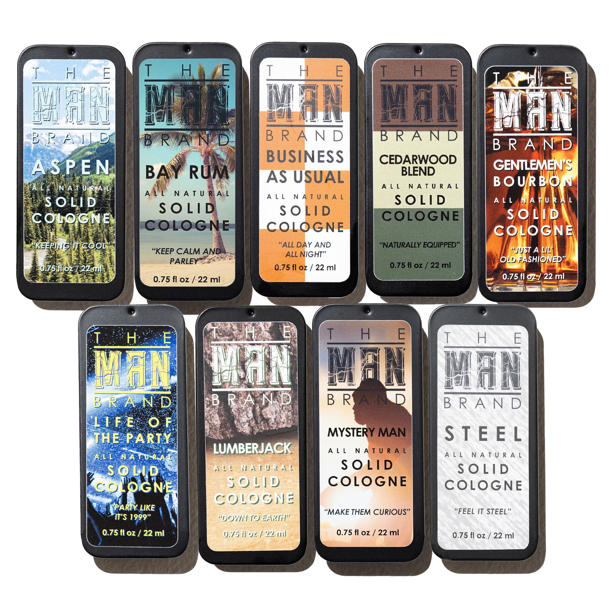 The Man Brand's Solid Cologne Set - All or Nothing Pack - (Set of 9 - 0 ...