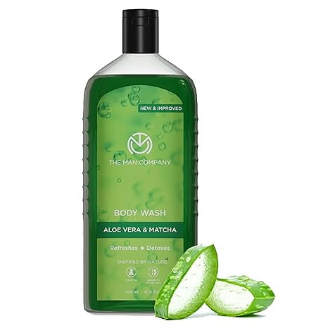 The Man Company Aloe Vera & Matcha Body Wash | Shower Gel for Glowing ...