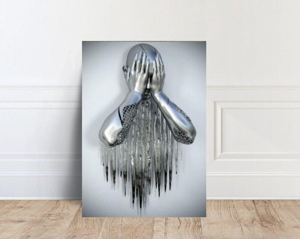 The Man Covering His Face , Home Decor, Wall Art , Wall Art Design ...