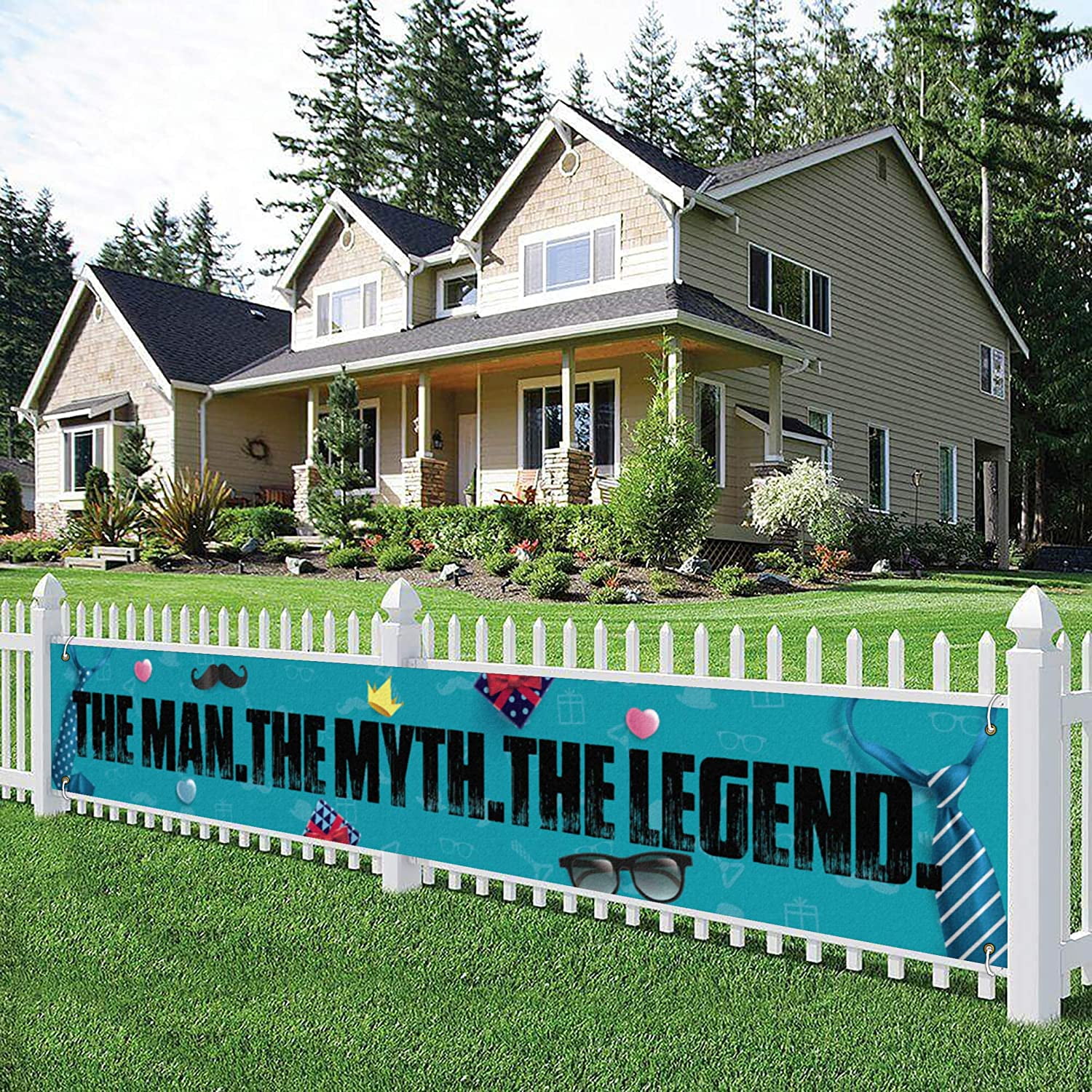 The Man The Myth The Legend Large Banner,Father Birthday Garland,Father ...