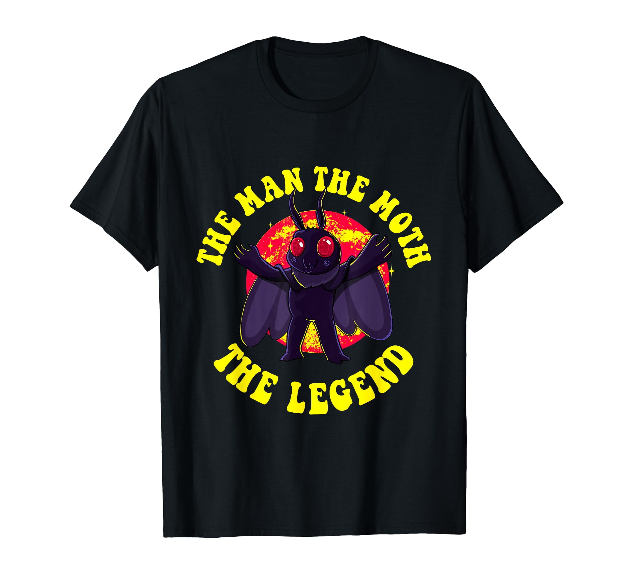 The Man The Moth The Legend Mothman Cute Cryptid Creatures Black T ...