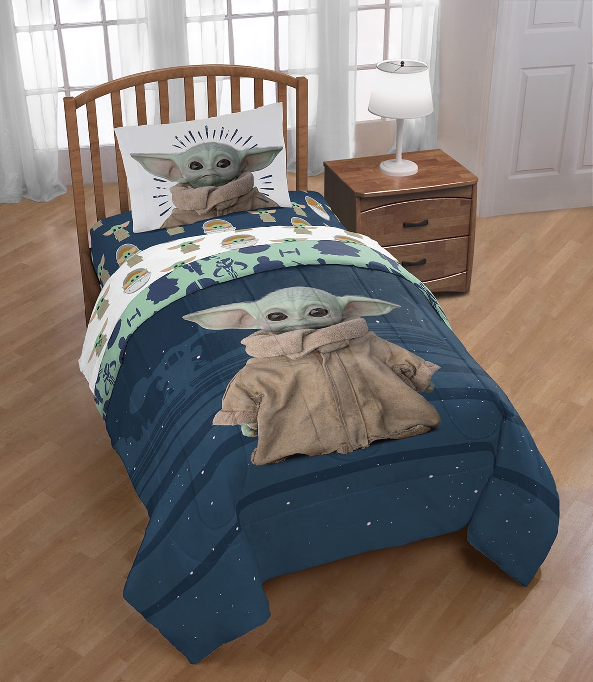The Mandalorian Baby Yoda 4 Piece Twin Bed Set 100 Microfiber Navy the-mandalorian-baby-yoda-4-piece-twin-bed-set-100-microfiber-navy