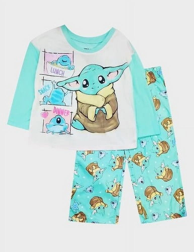 The Mandalorian Grogu, Baby Yoda Frog Snack Girl's Pajama Set (Size 6 ...