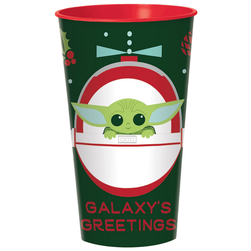 The Mandalorian Grogu Galaxy's Greetings 32 oz Plastic Cup - Walmart.com