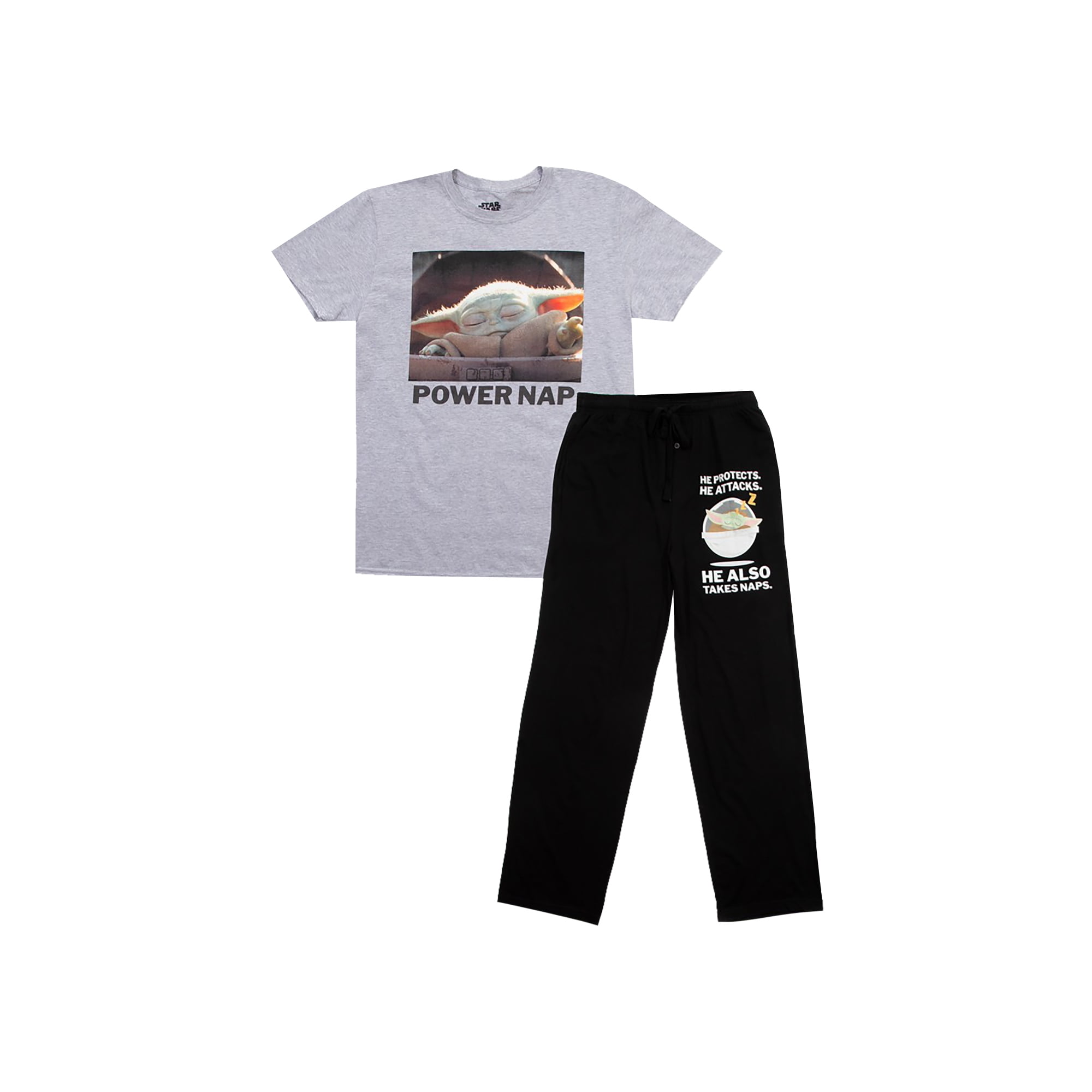 The Mandalorian Grogu The Child Power Nap Sleepwear Set-XL - Walmart.com